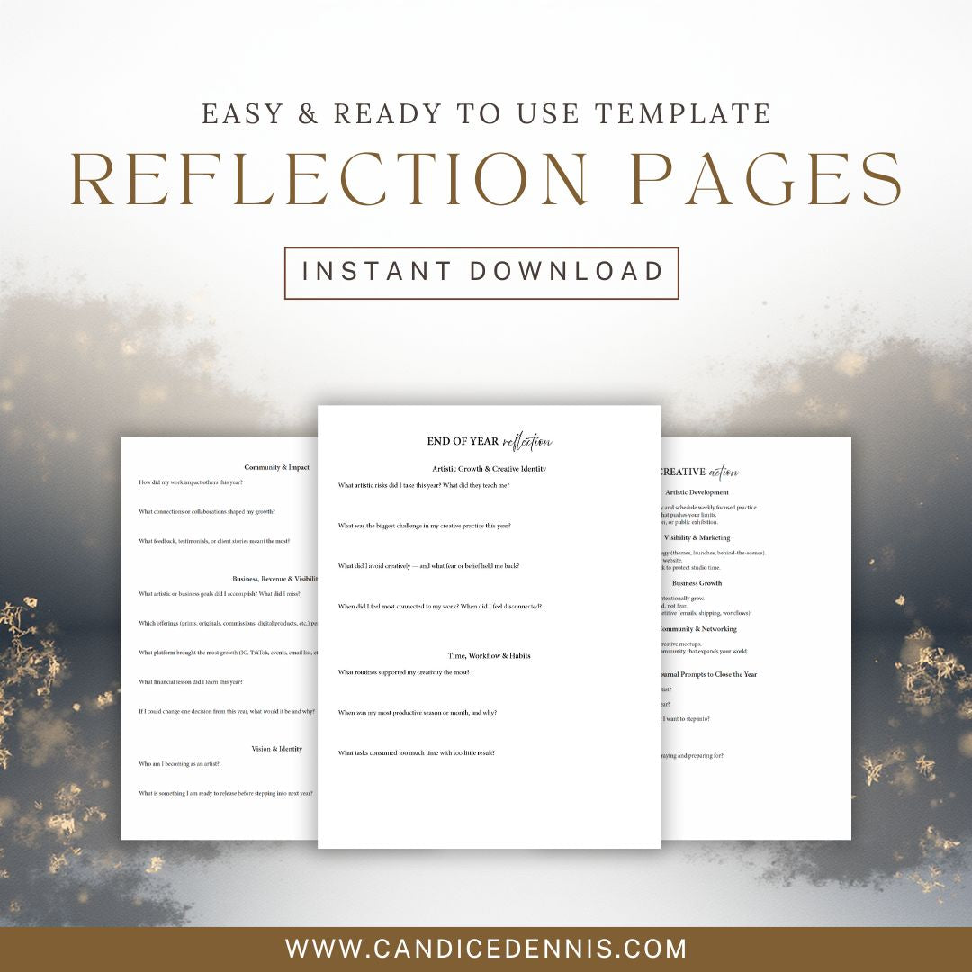 End of Year Reflection Pages for Artists | Instant Digital Download ...